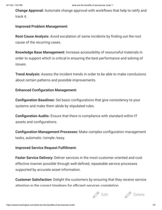 what are the benefits of servicenow cmdb.pdf | Databases | Computer ...