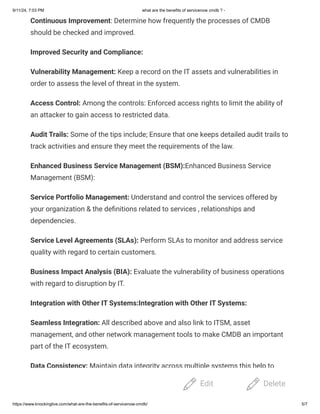 what are the benefits of servicenow cmdb.pdf | Databases | Computer ...