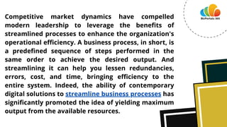 What Are the Benefits of Streamlining Business Processes? | PDF