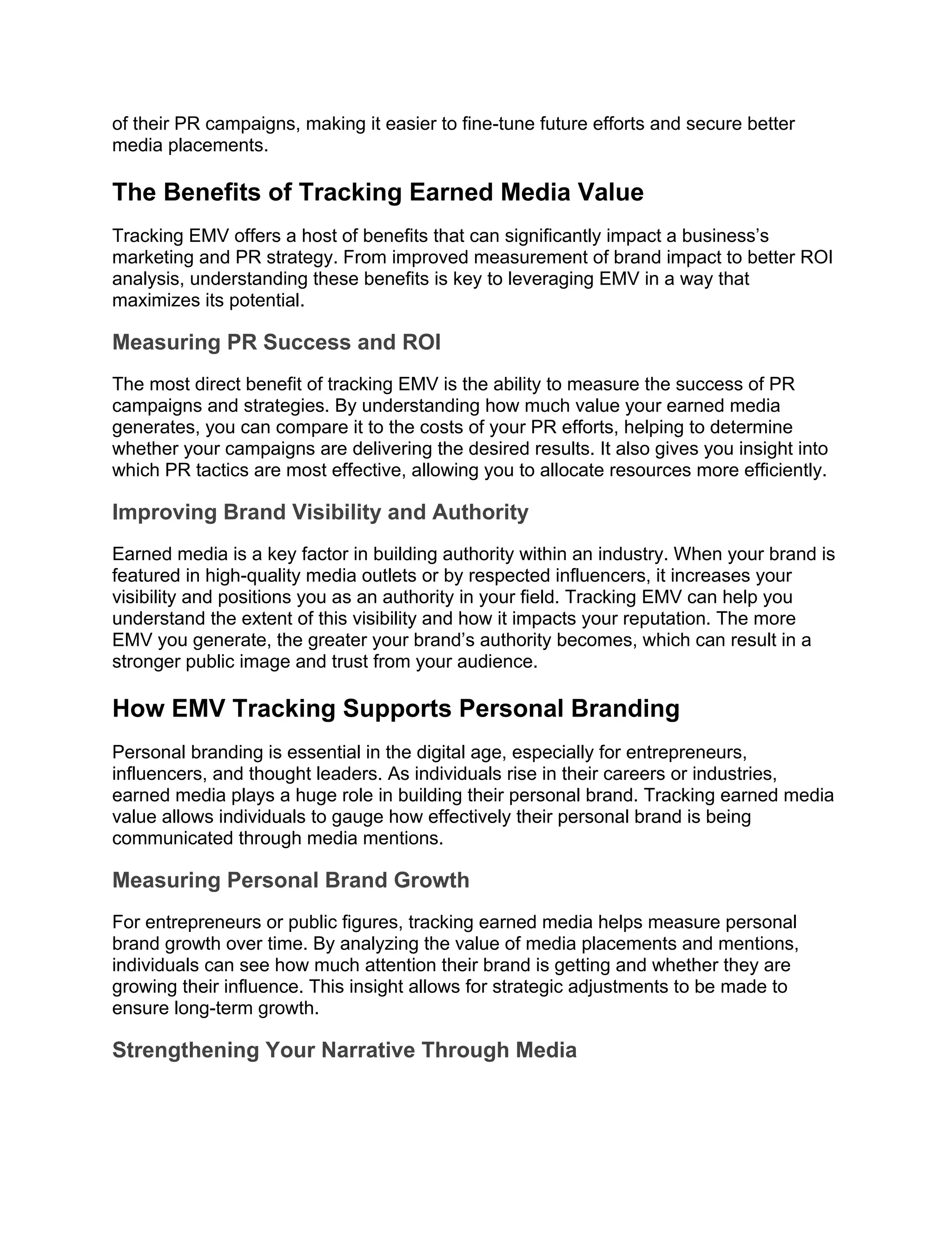 What Are the Benefits of Tracking Earned Media Value Impact Authority.docx