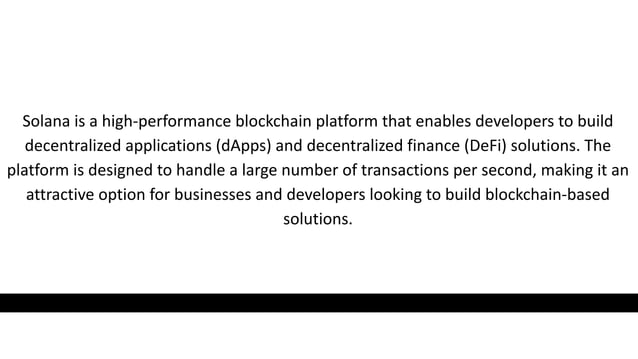 What Are the Benefits of Using a Solana Blockchain Development Company? | PDF | Computing ...
