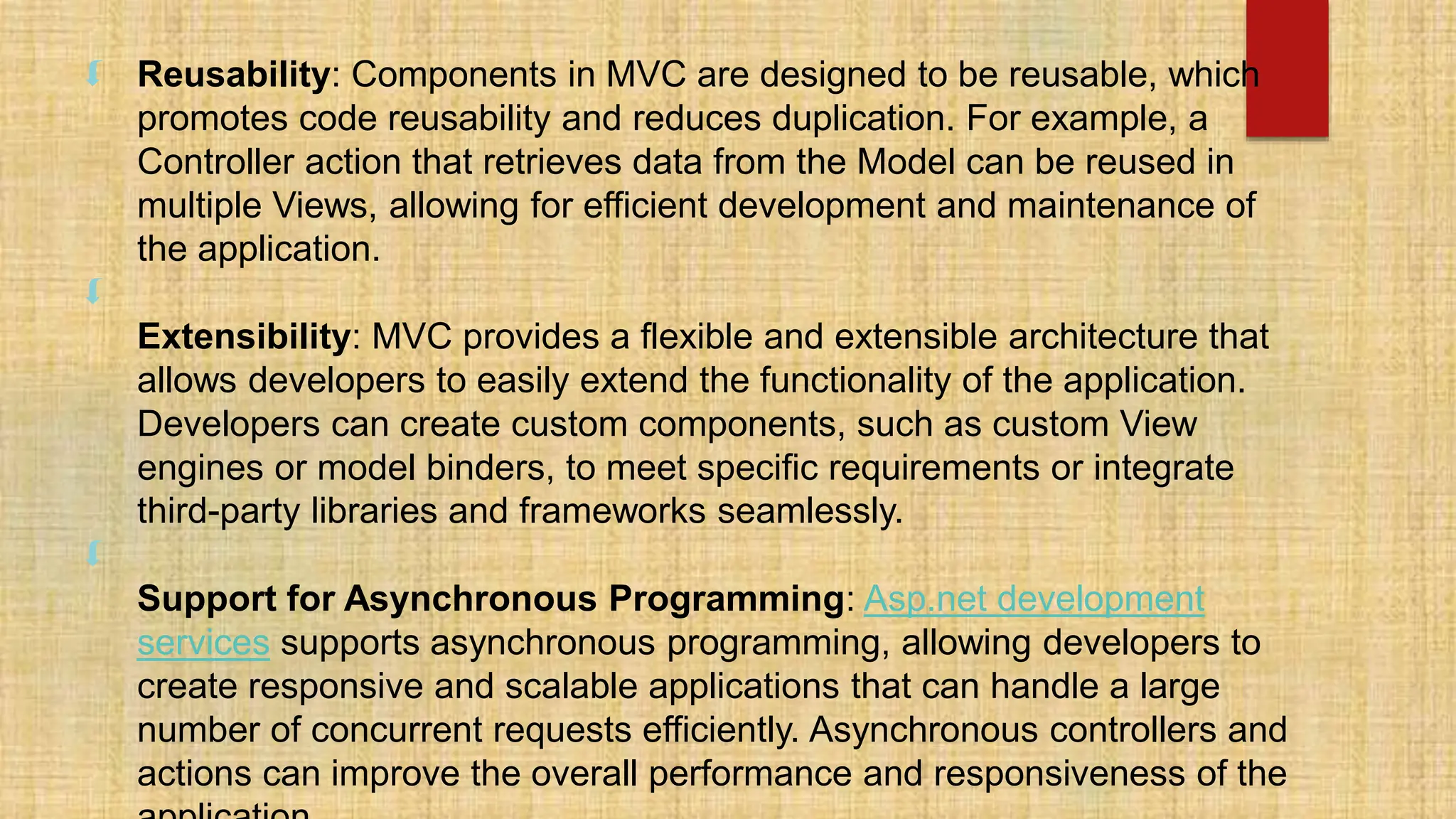 What Are The Benefits Of Using Mvc Framework In Asp Net Development Pptx