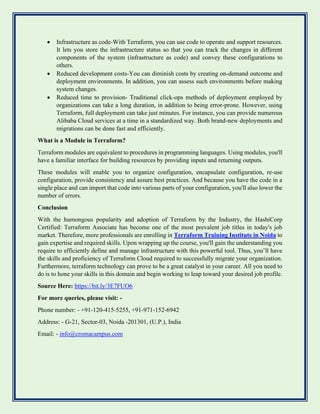 What are the Benefits of Using Terraform? | PDF