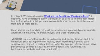 What are the Benefits of Vlookup in Excel_.pptx