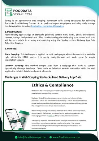 Benefits of Web Scraping for Starbucks Food Delivery Data | PDF