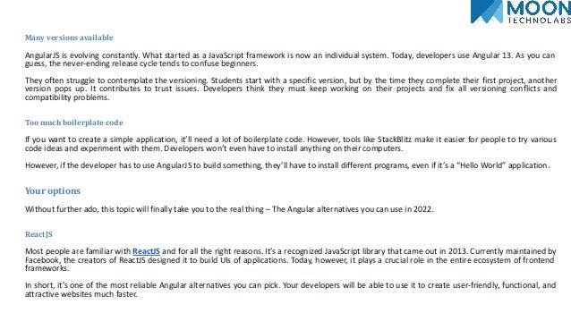 What Are The Best Alternatives Of Angular_.pdf | Web Development | Internet