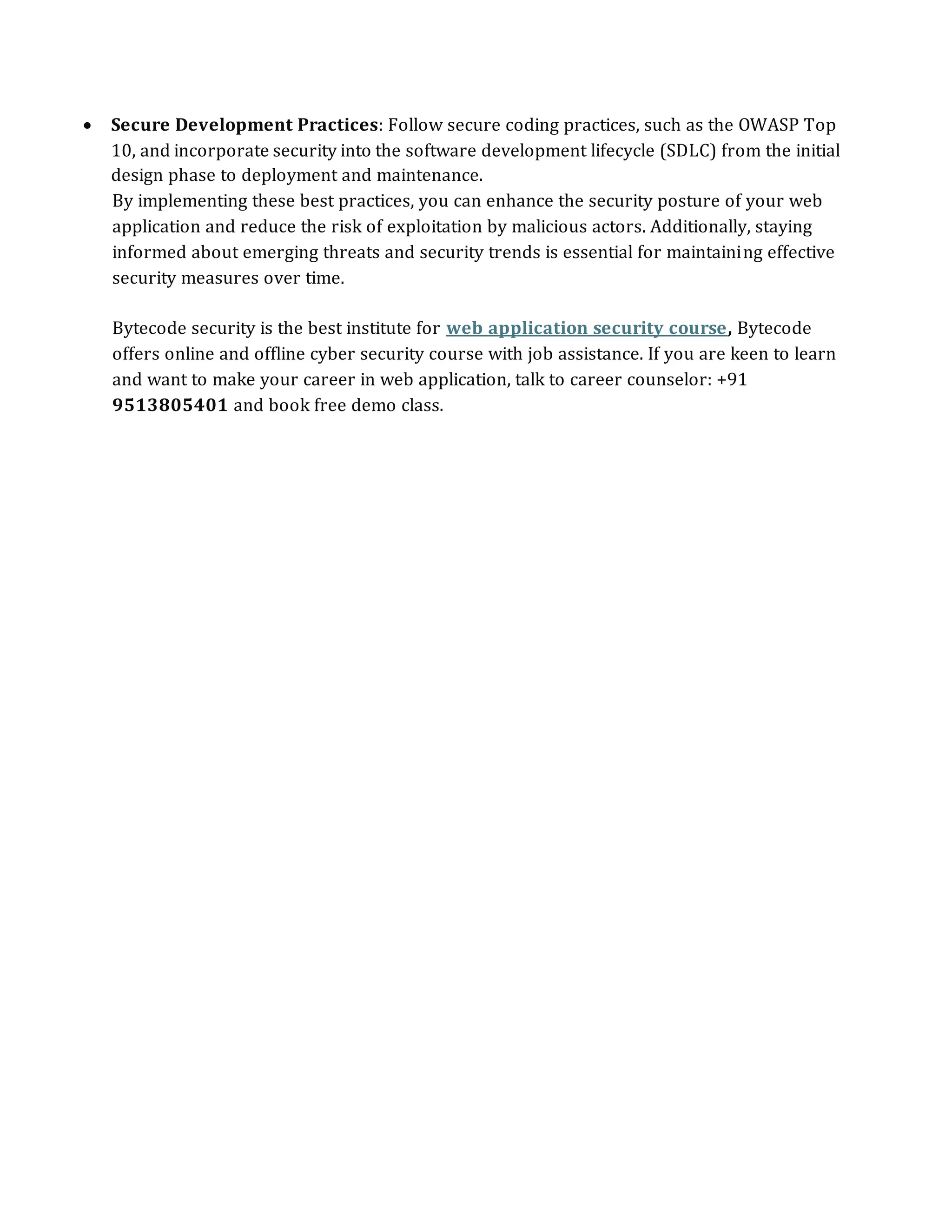 What Are The Best Ways To Secure Web Application Pdf
