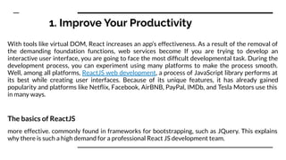 What are the business benefits of ReactJS for web and mobile ...