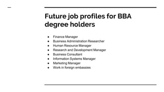 What are the career prospects after bba | PPTX