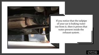 What are the Causes Behind Water Coming from the Exhaust System | PPTX ...