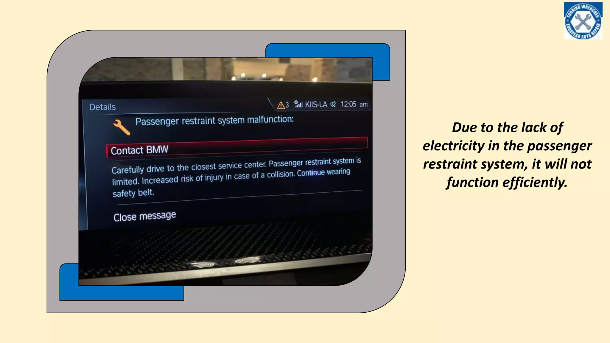 What are the Causes Behind Your BMW Passenger-Restraint System ...