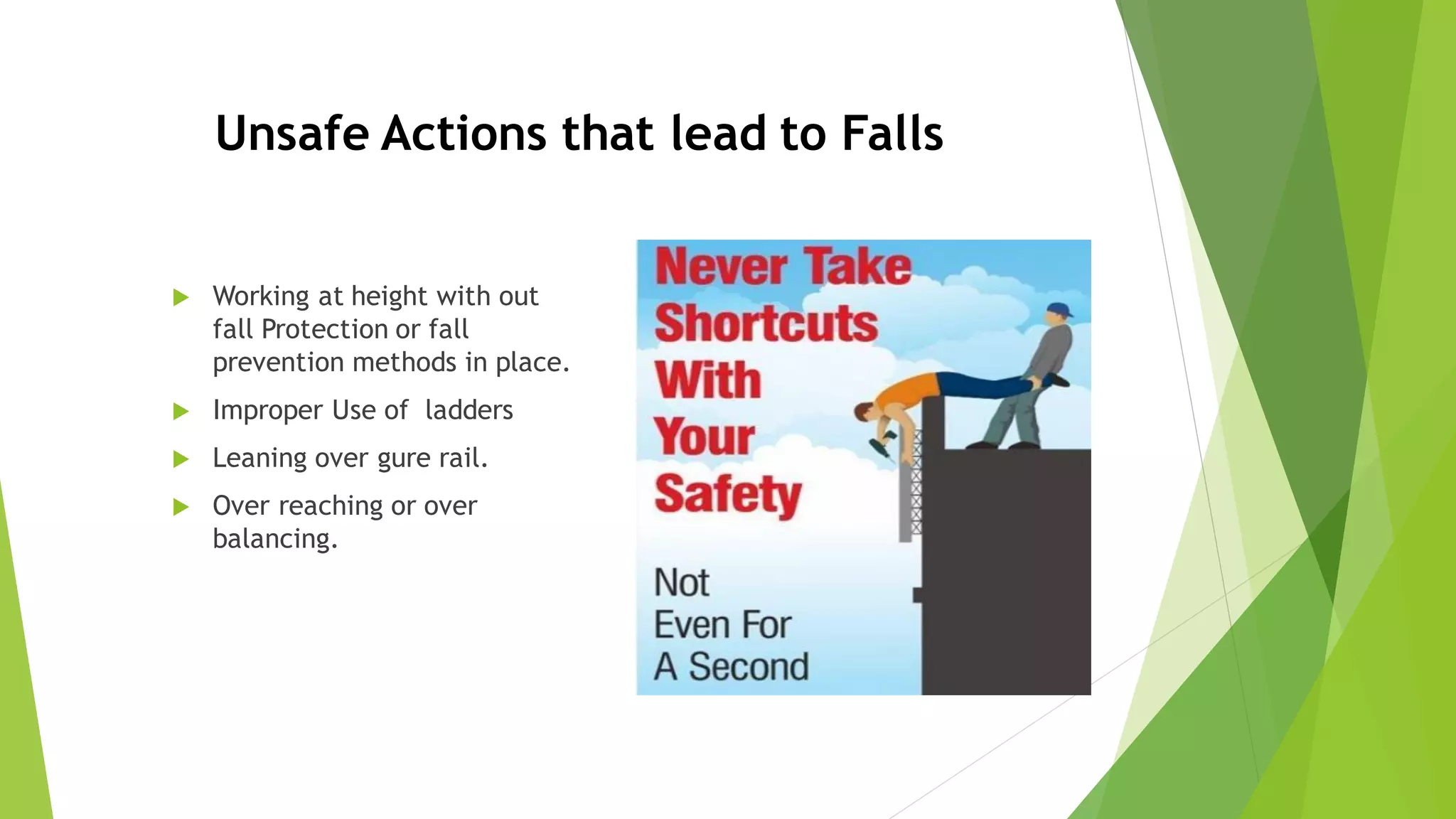 What are the causes falling from heights. | PDF