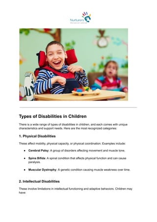 What Are the Causes of Disability in Children? | Nurturers | PDF