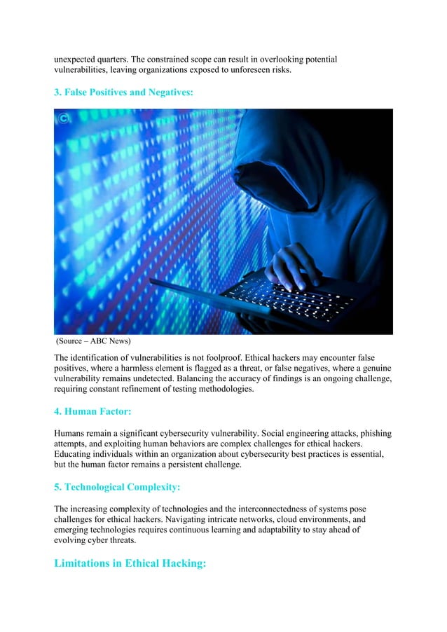 What are the Challenges and limitations of ethical hacking? | PDF