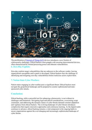 What are the Challenges and limitations of ethical hacking? | PDF