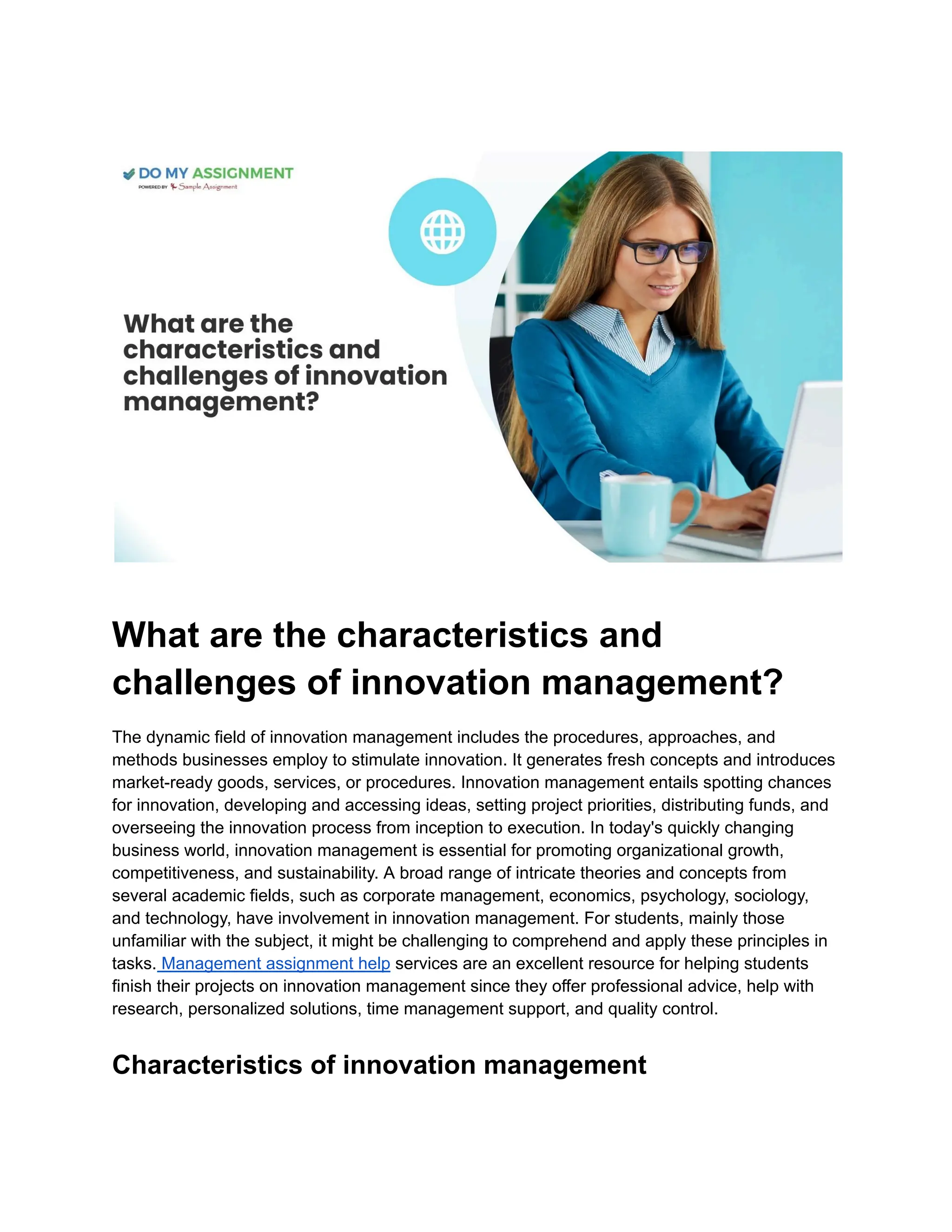 What are the characteristics and challenges of innovation management_.pdf
