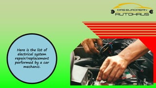 What are the Common Electrical System Problems Found in a Car | PPT