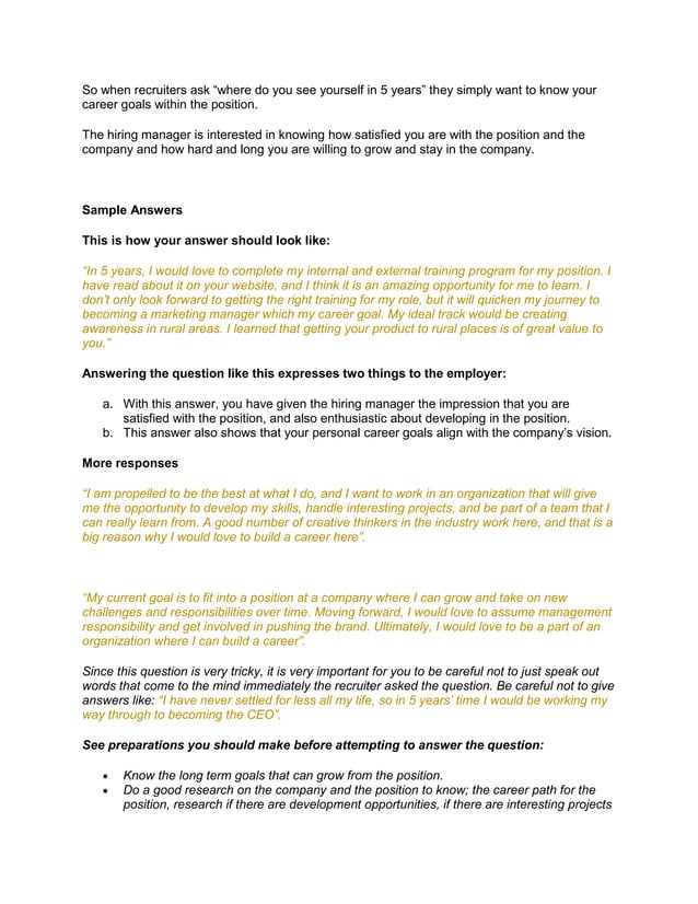 100 Job Interview Questions and Best Answers | PDF