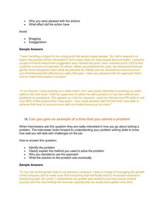 100 Job Interview Questions and Best Answers | PDF