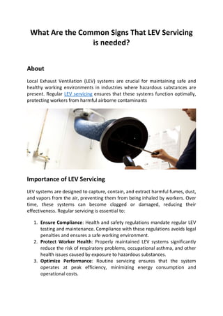 What Are the Common Signs That LEV Servicing is needed.pdf