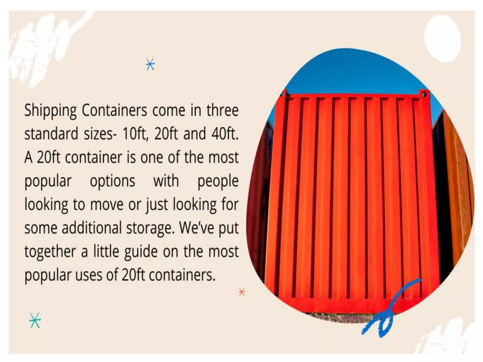 What are the common uses of 20ft shipping containers | PPT