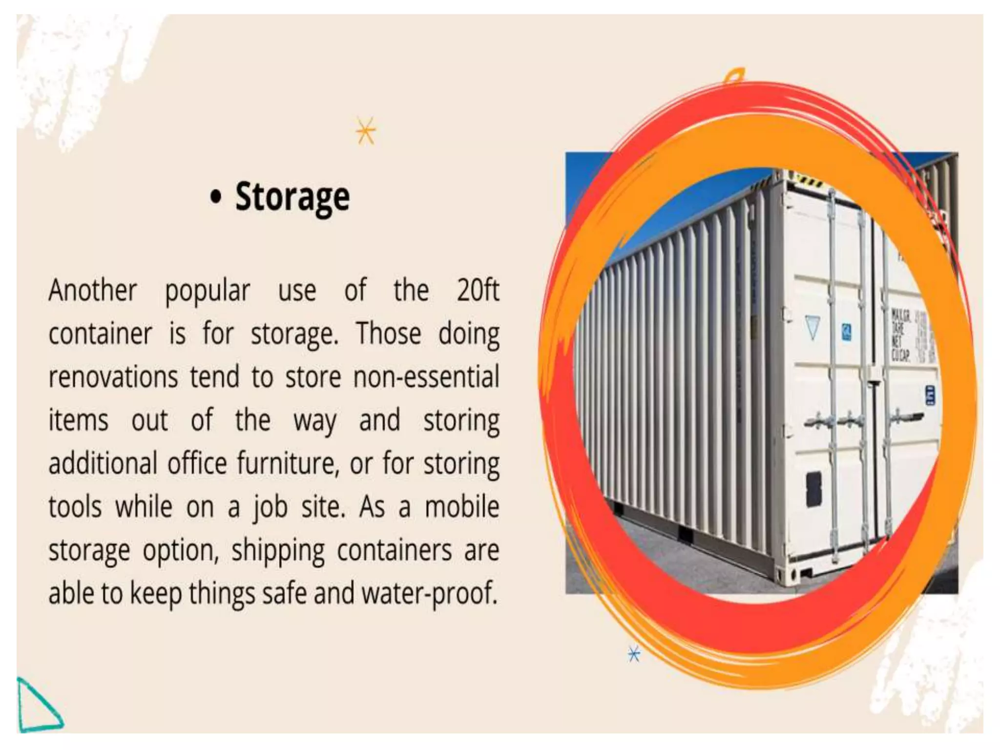 What are the common uses of 20ft shipping containers | PPT