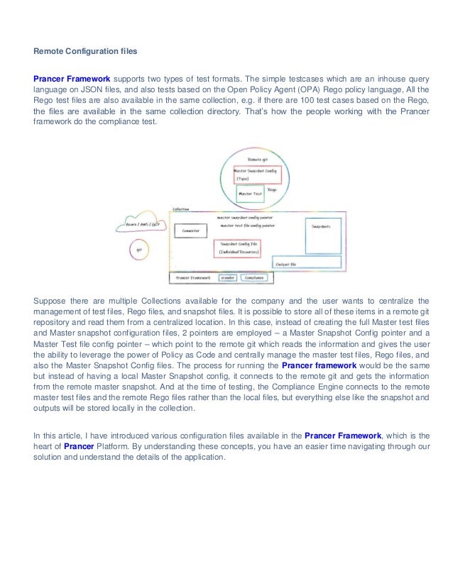 What are the configuration files in the prancer framework | PDF | Operating Systems | Computer ...