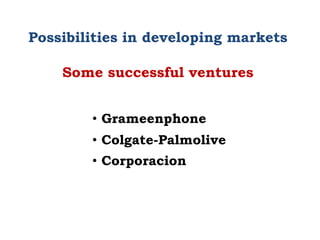 What are the differences between marketing in a developing and a ...