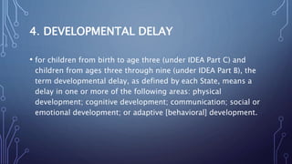 What are the different categories of disability | PPT