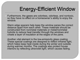 What Are the Different Components of an Energy-Efficient Window? | PPT