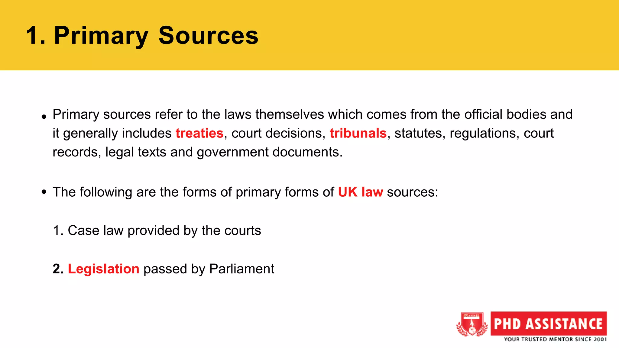 What Are The Different Primary And Secondary Sources Of Law UK Research ...