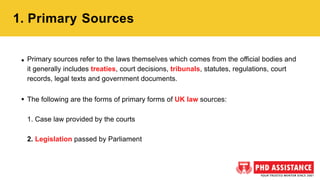 What Are The Different Primary And Secondary Sources Of Law UK Research ...