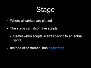 What are the different scratch blocks? | PPT