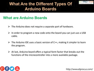 What are the different types of arduino boards | PPT