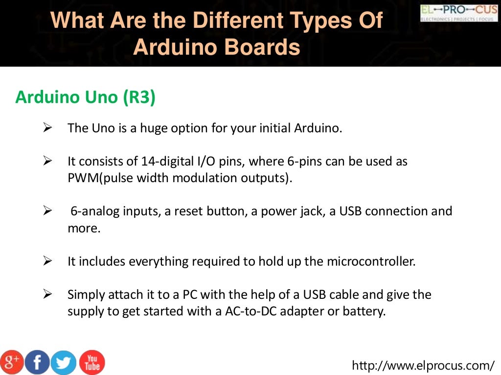 What are the different types of arduino boards