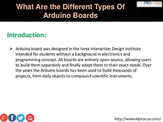 What are the different types of arduino boards
