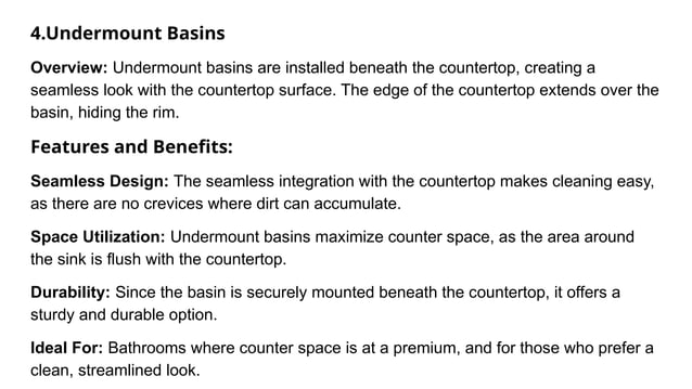 What Are the Different Types of Bathroom Basins Available Today | PPT