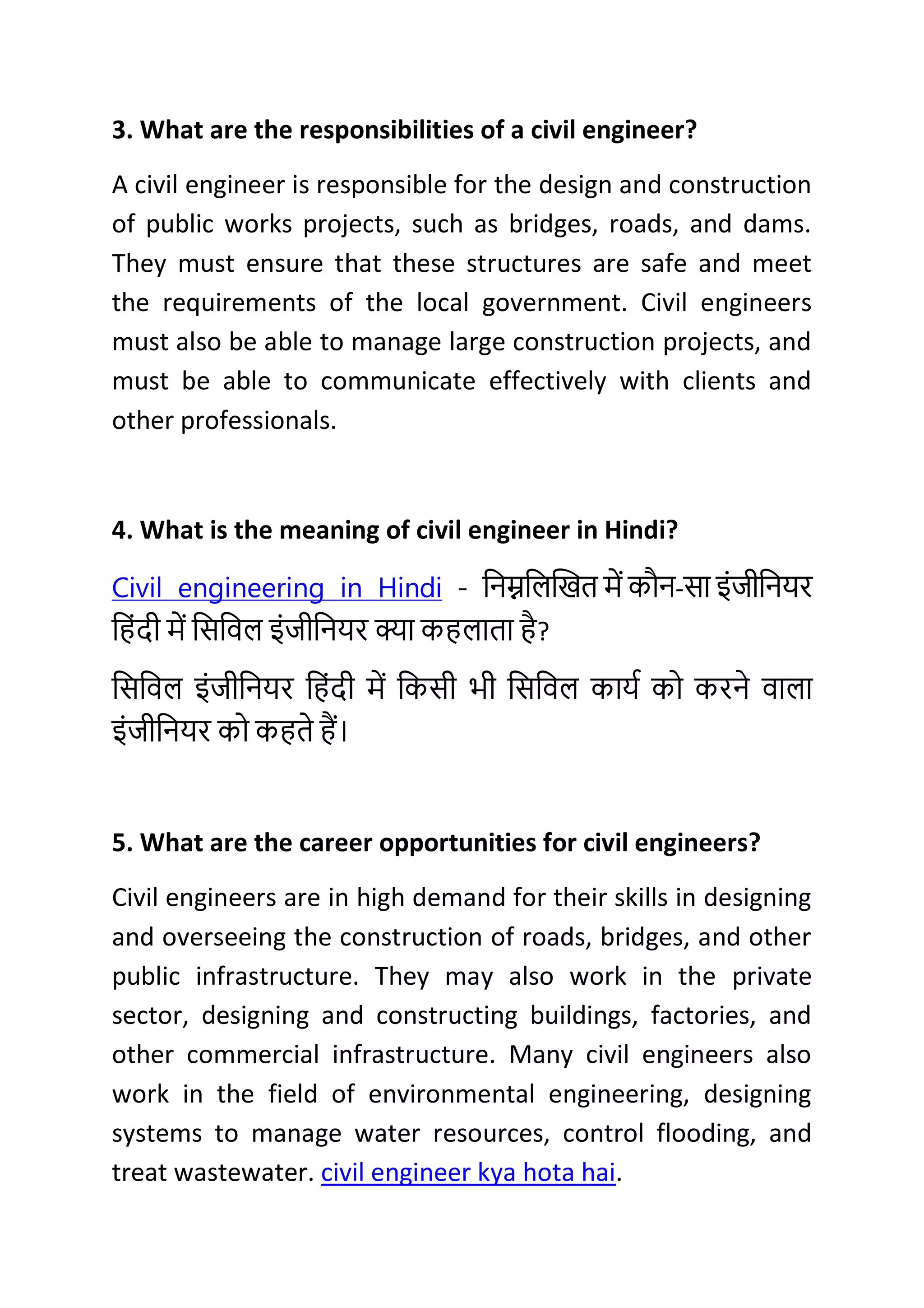 What are the Different Types of Civil Engineering | PDF