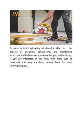 What are the Different Types of Civil Engineering | PDF