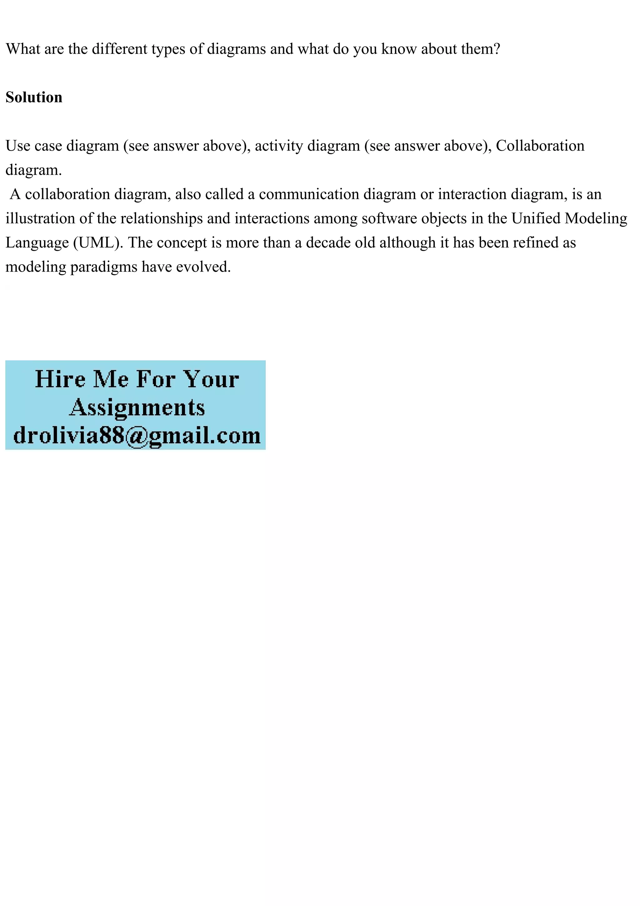 What are the different types of diagrams and what do you know about .pdf