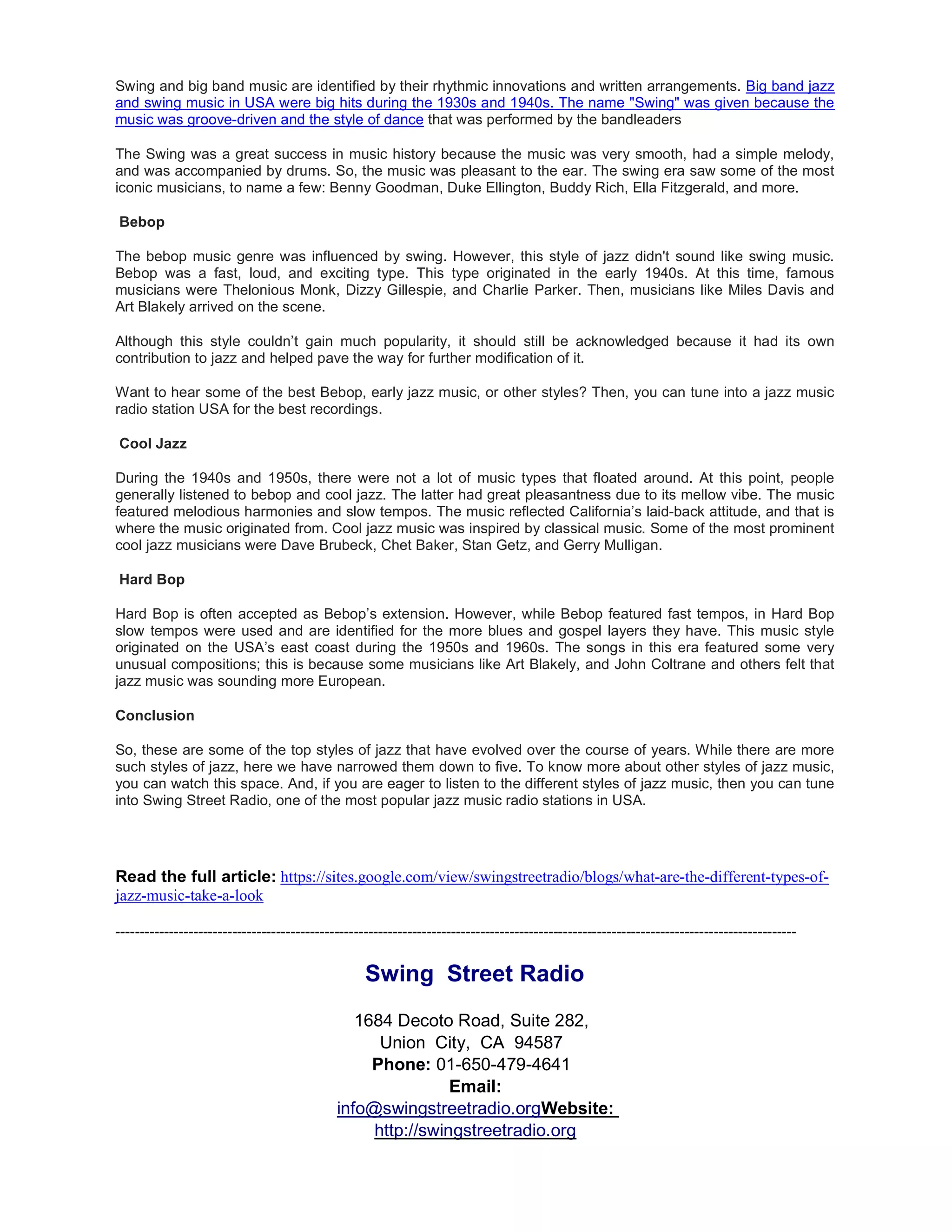 What Are the Different Types of Jazz Music -Take a Look.pdf