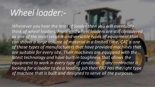 What are the different types of loader