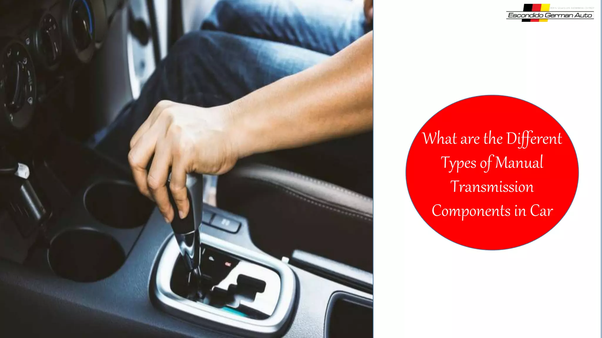 What are the Different Types of Manual Transmission Components in Car | PPT