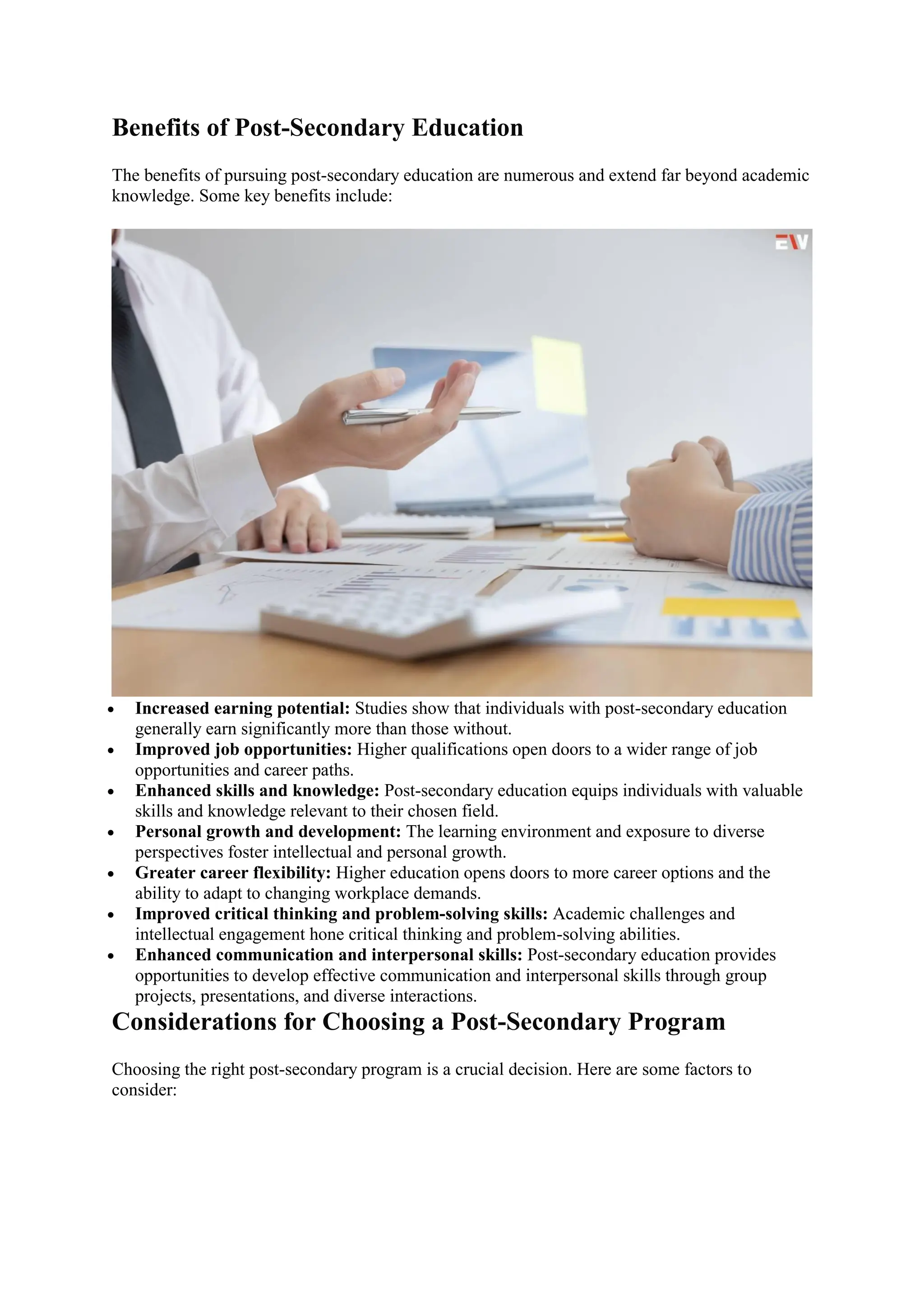 What are the Different Types of Post-Secondary Education 2023-24 ...