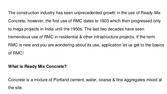 What are the Different Types of Ready Mix Concrete | PPTX