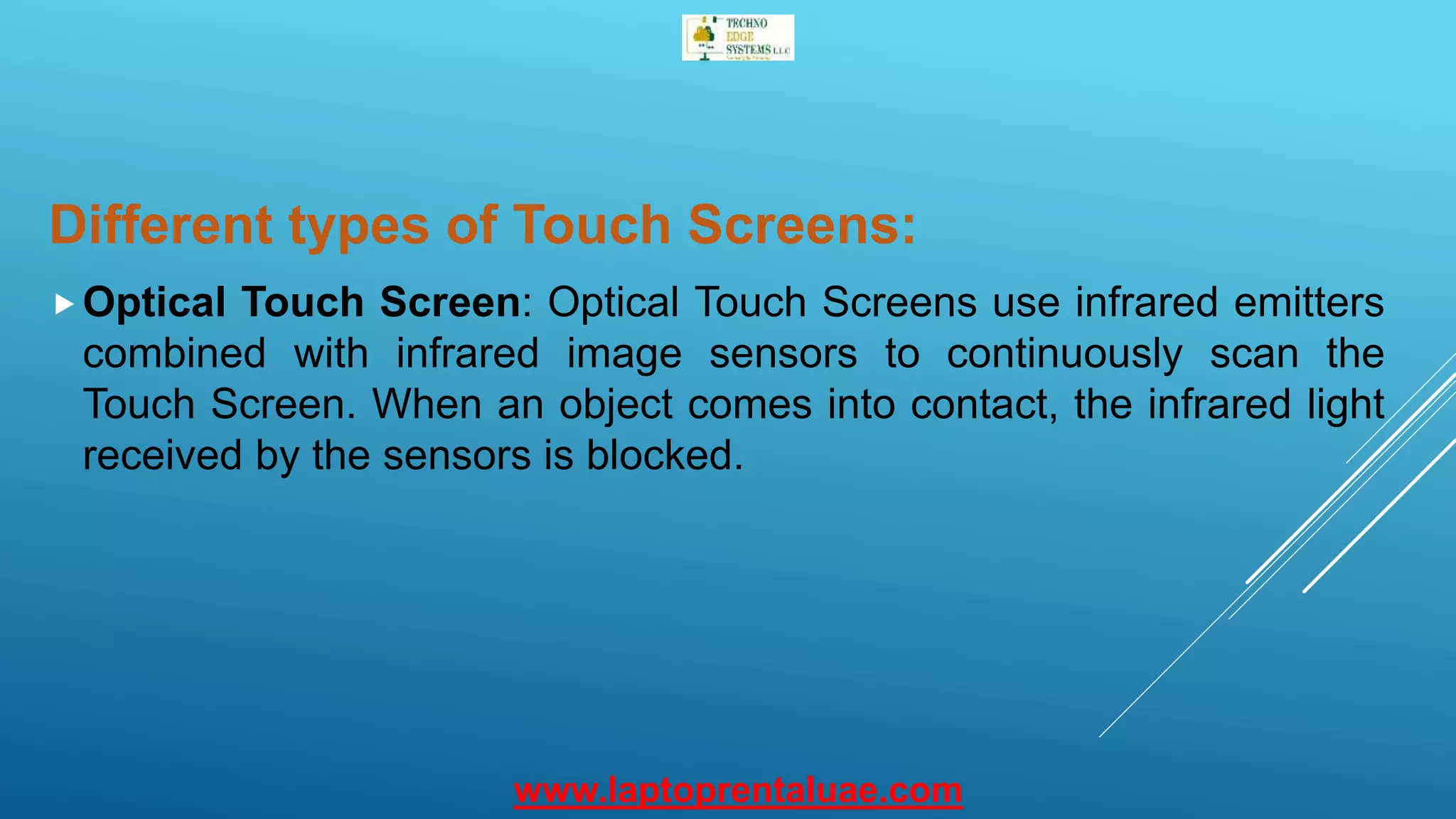 What are the Different Types of Touch Screens | PPT