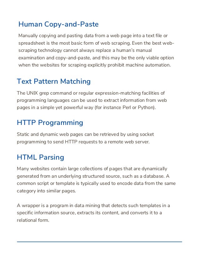 What Are The Different Types Of Web Scraping Approaches Pdf