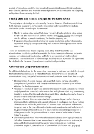 What are the double jeopardy laws in utah | PDF
