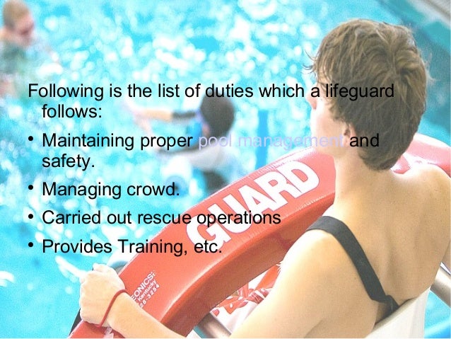 What are the duties of a lifeguard