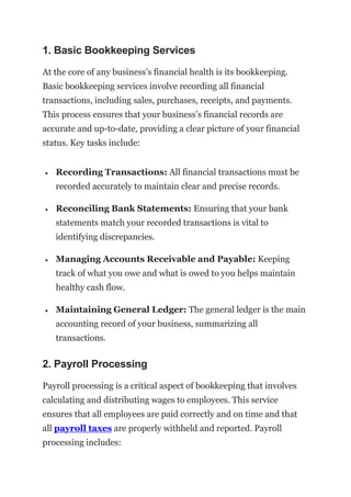 What Are the Essential Bookkeeping and Tax Services Small Businesses ...